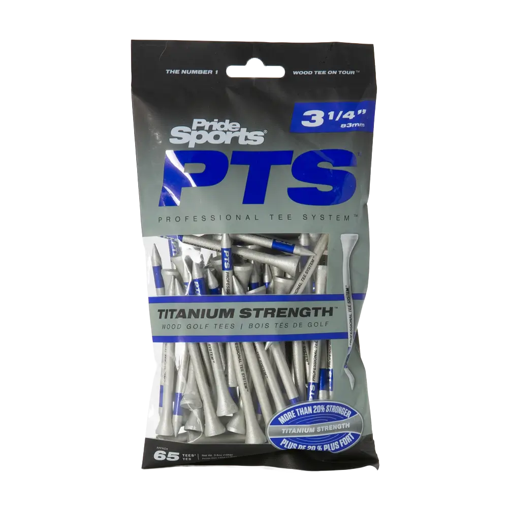 PTS 3 1/4" ProLength Titanium Wood Tees - Blue - 65ct